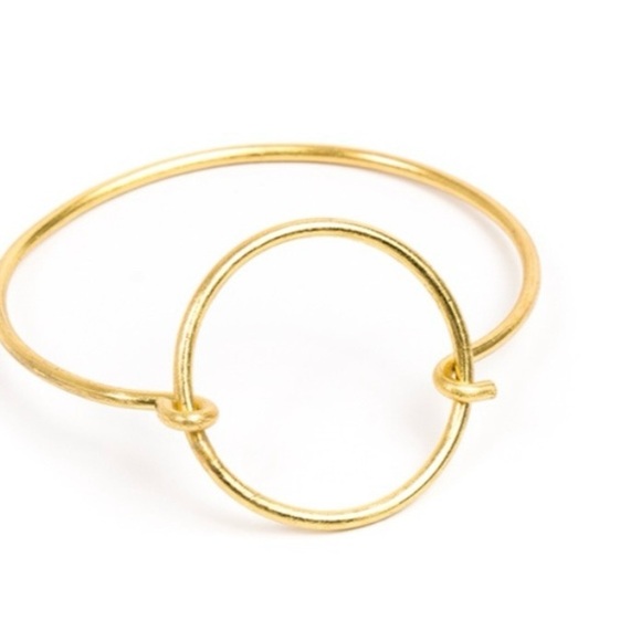 Vestopazzo | Jewelry | Brass Circle Silhouette Bangle | Poshmark